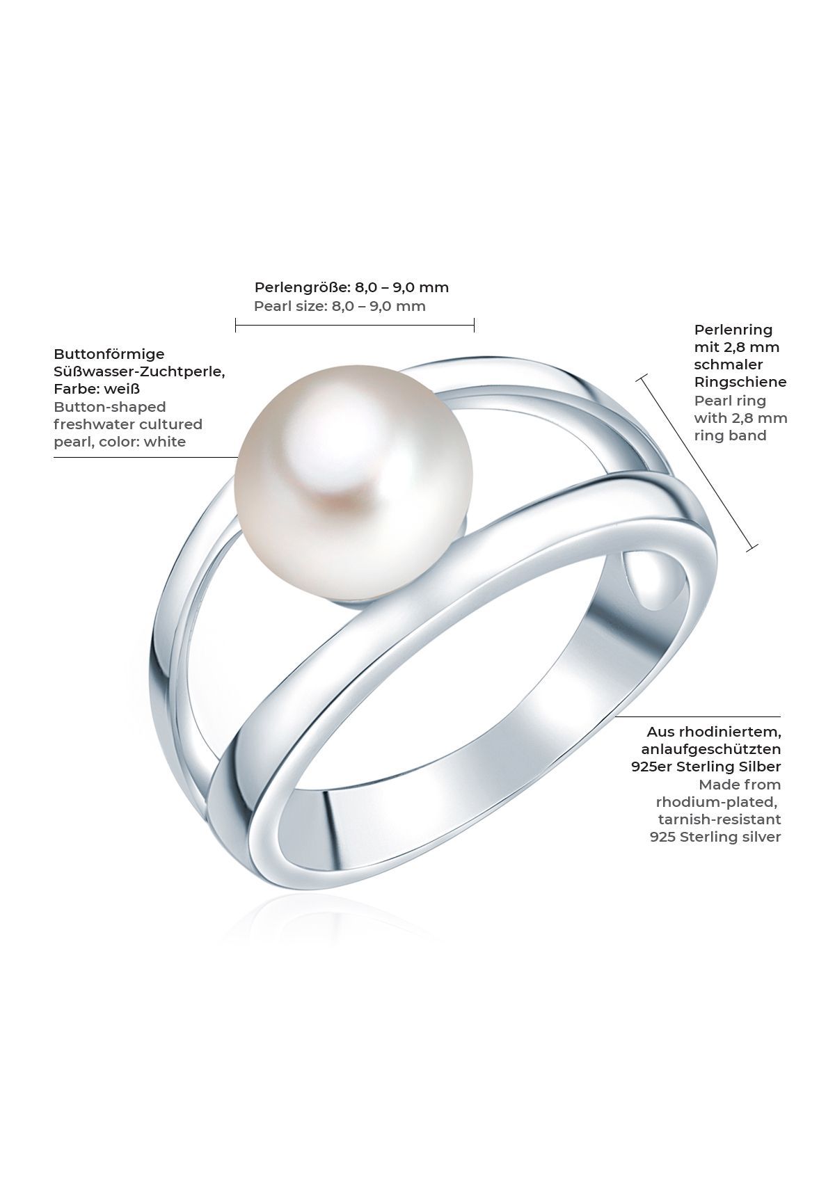 925 pearl ring store