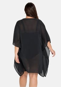 sheego Strandtunika im Poncho-Schnitt, leicht transparent | GALERIA