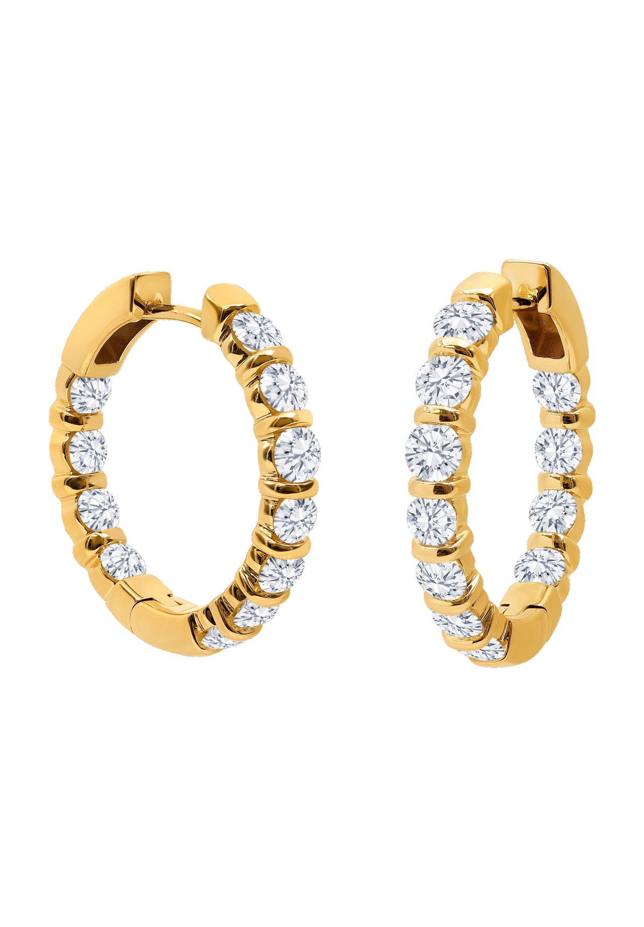 MONCARA Damen Creolen, 585er Gold mit 22 Diamanten, zus. ca. 2,00 Karat | GALERIA