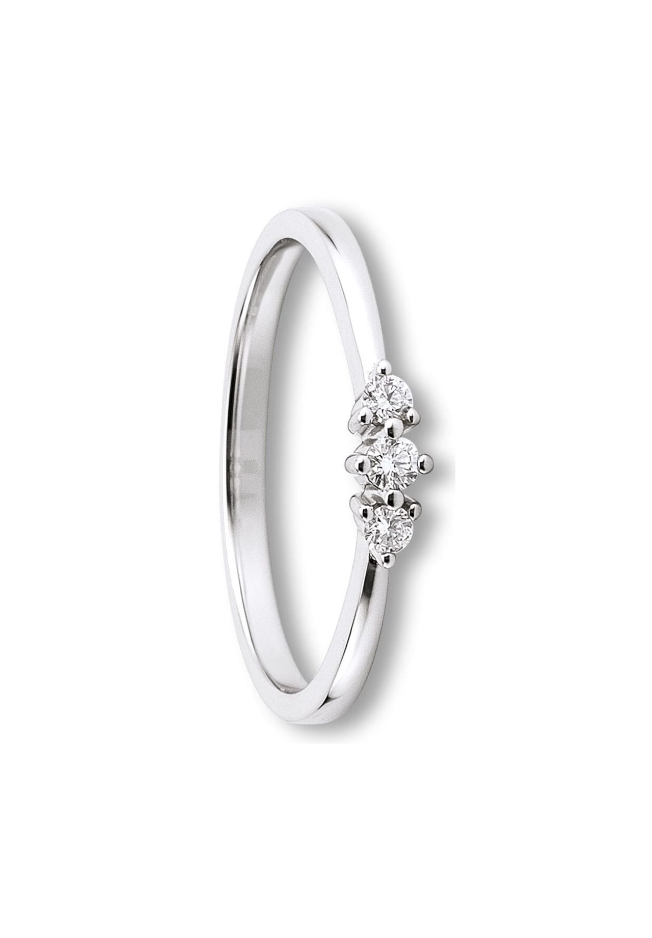 ONE ELEMENT 0.1 ct Diamant Brillant Ring aus 585 WeiBgold GALERIA