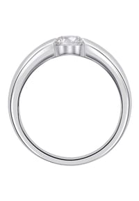 ONE ELEMENT 0.08 ct Brillant Diamant Spannfassung Ring aus 750 Weißgold | GALERIA