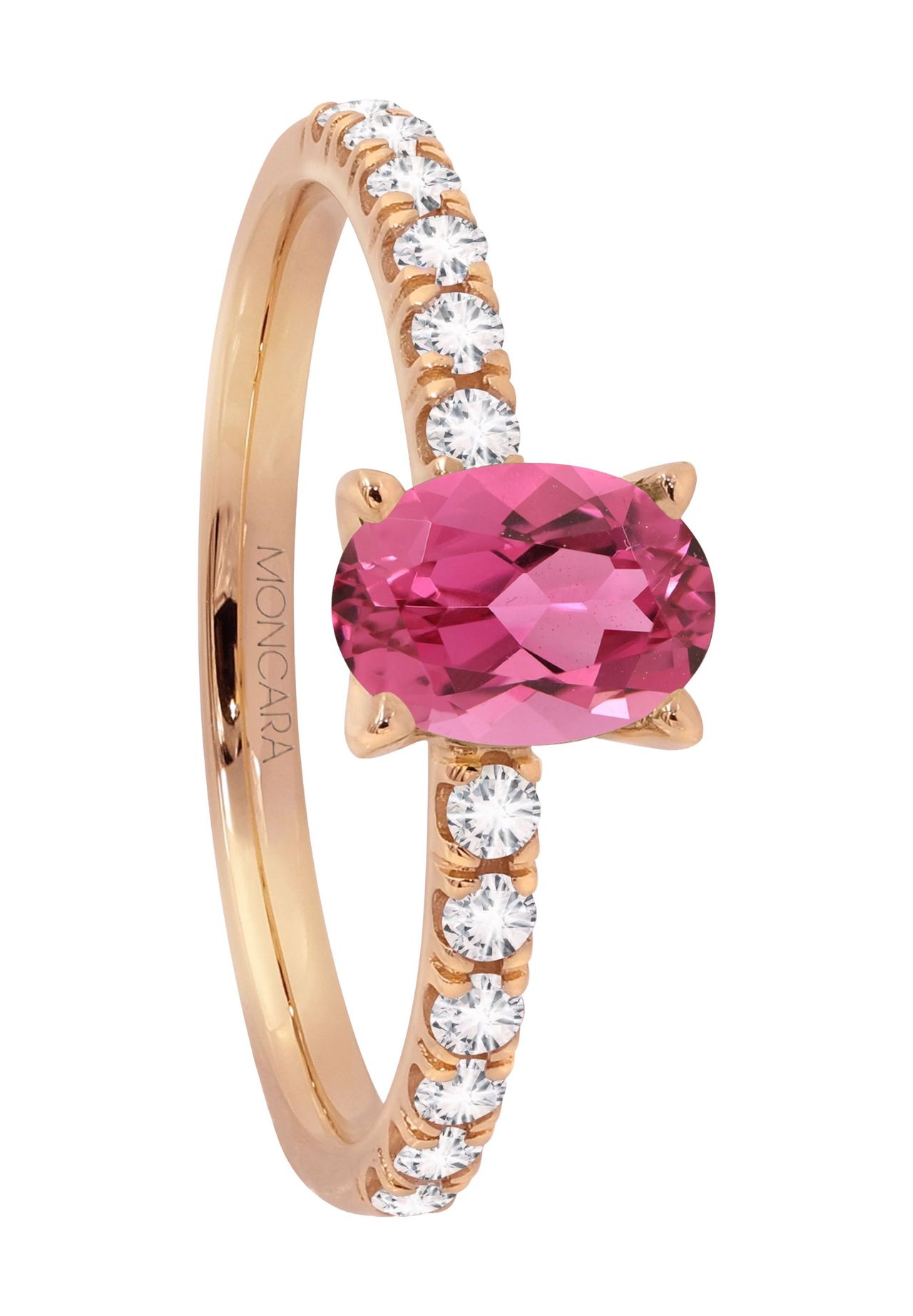 MONCARA Damen Ring, 585er Gold mit 12 Diamanten, zus. ca. 0,25 Karat ...